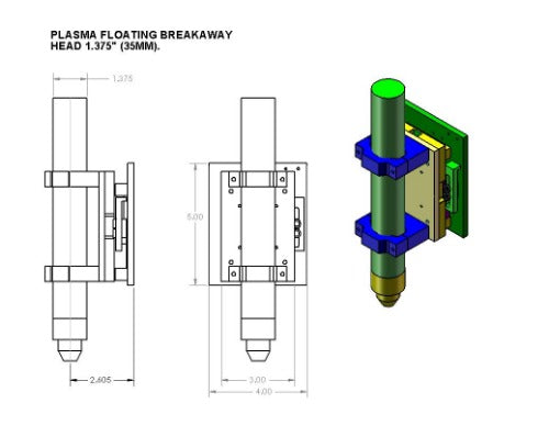 MAGNUM-FLOATING PLASMA MAGNET BREAKAWAY TORCH HEAD – KARVECUT CNC